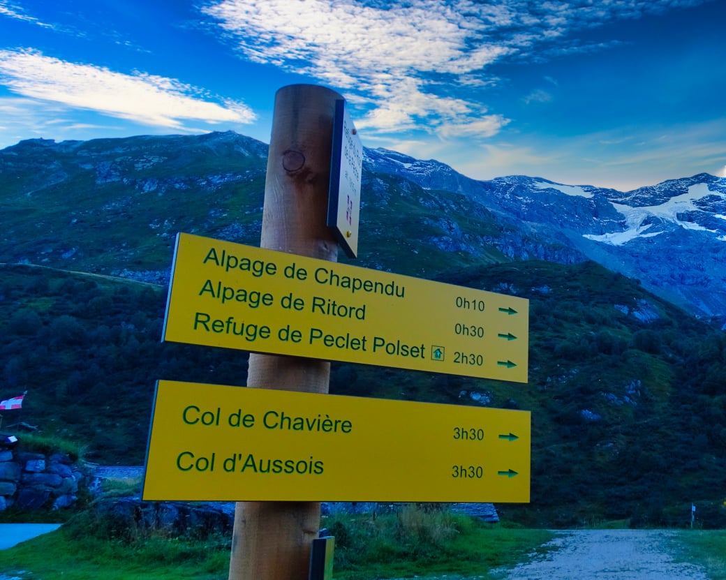 Vanoise P12 - Refuge de Peclet Polset et le lac Blanc
